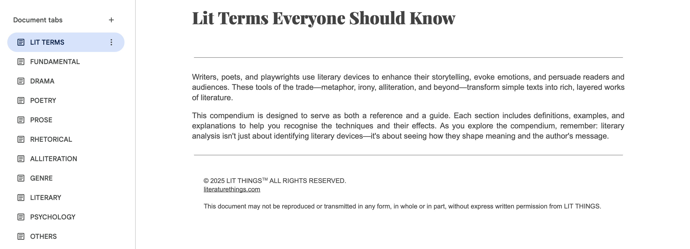 Lit Resources – LIT THINGS